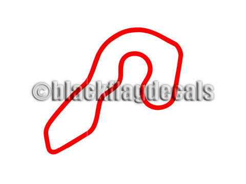 NCM Motorsports Park track map sticker – Black Flag Decals