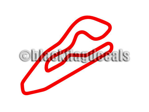 NCM Motorsports Park track map sticker – Black Flag Decals