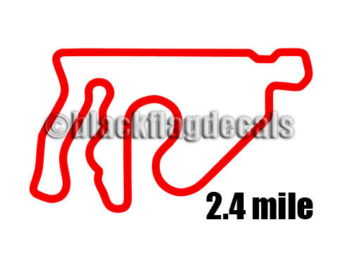 Spring Mountain track map decal road course sticker – Black Flag Decals