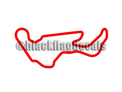Thunderhill Raceway track map sticker decal road course tracks – Black ...